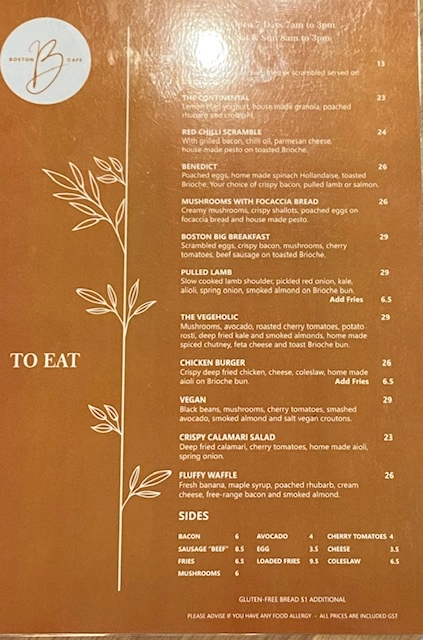 Boston Cafe Westgate Menu, Reviews & Photos