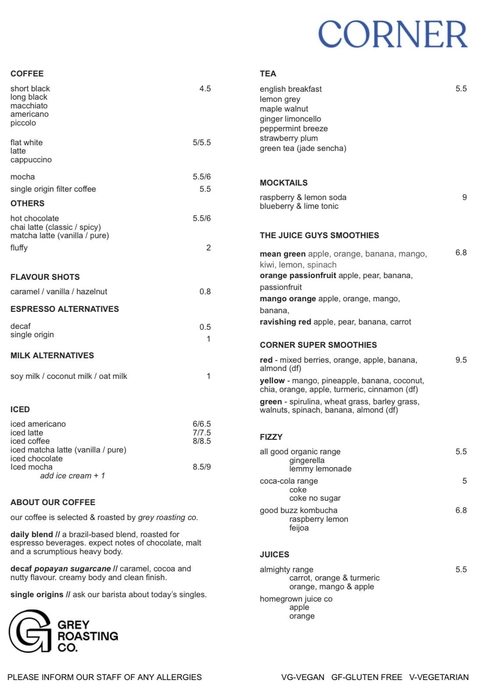 The Corner Cafe Hamilton Menu, Reviews & Photos